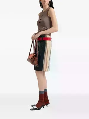 Marni Poplin Skirt With Disco Sequins