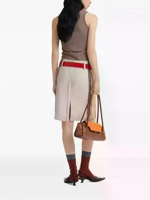 Marni Poplin Skirt With Disco Sequins