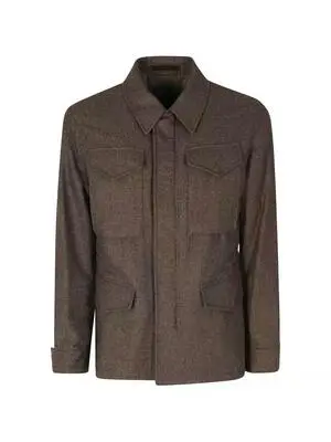Eleventy Multi-pocket Coat - Brown