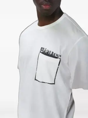BLAUER. Graphic-print Chest-pocket T-shirt