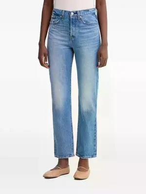 LEVI'S Wedgie Faded-effect Jeans - Blue