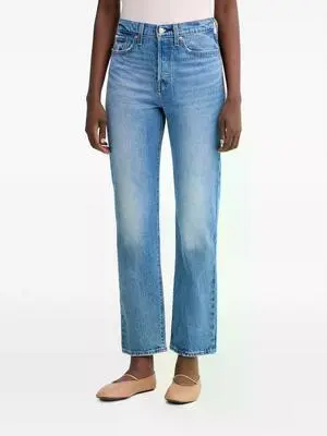 LEVI'S Wedgie Faded-effect Jeans - Blue