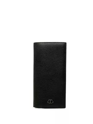 Dior 2024 Grained Calfskin Cd Icon Bifold Wallet Long Wallets - Black