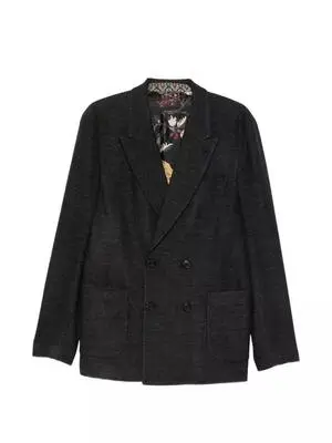 Etro Double-breasted Blazer - Grey