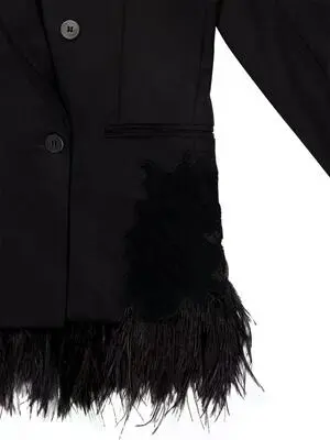 PAULA Embroidered Feather Coat