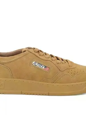 AUTRY Medalist Low Perforated Suede Sneakers - Brown
