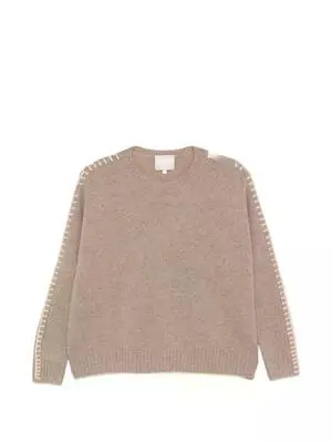 KUJTEN Amea Whipstitch-trim Cashmere Sweater