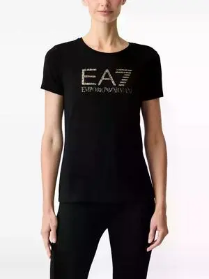 EA7 Logo-print Short-sleeve T-shirt - Black