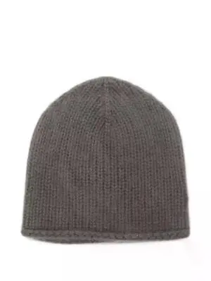 LISKA Ottie Cashmere Beanie Hat - Grey