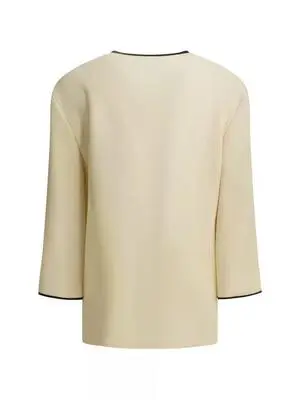 Valentino Garavani Cady Couture Contrast-trim Blouse