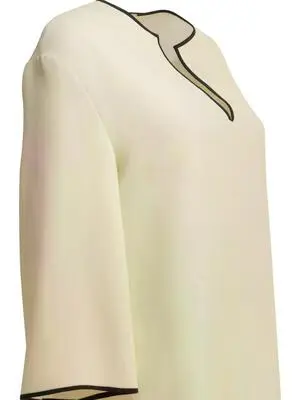 Valentino Garavani Cady Couture Contrast-trim Blouse