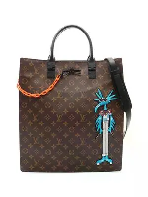 LOUIS VUITTON 2020 Monogram Friends Sac Plat Satchel - Brown