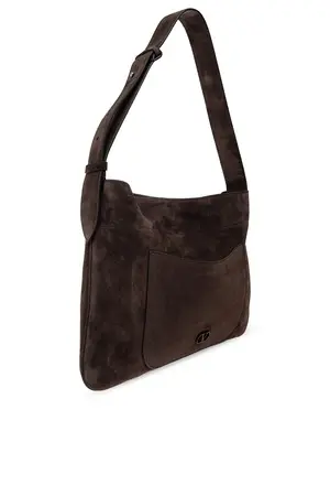 Valentino Garavani Logo Suede Shoulder Bag