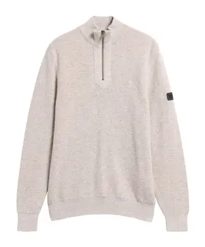 Barbour Quarter Zip Rib Knit Sweater - Pink