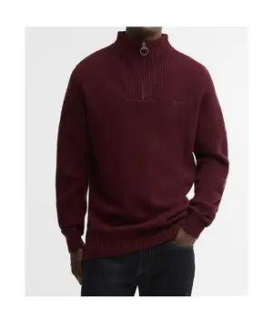 Barbour Quarter Zip Rib Knit Sweater