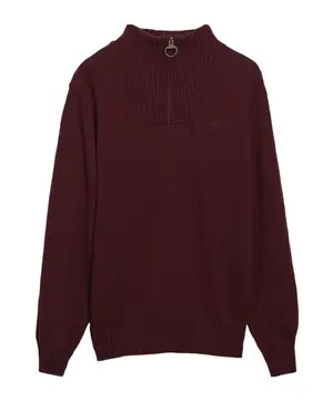 Barbour Quarter Zip Rib Knit Sweater - No