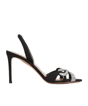 AQUAZZURA Crystal-embellished Slingback High Heels