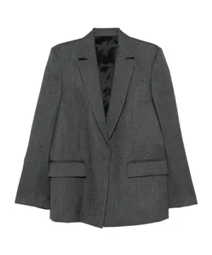 TOTEME Herringbone-pattern Blazer - Dark Gray