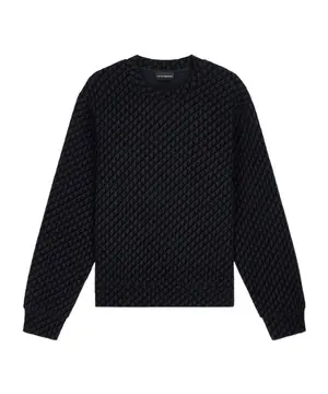 Emporio Armani Monogram-pattern Crew-neck Sweater