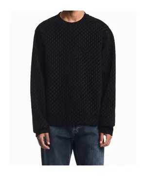 Emporio Armani Monogram-pattern Crew-neck Sweater