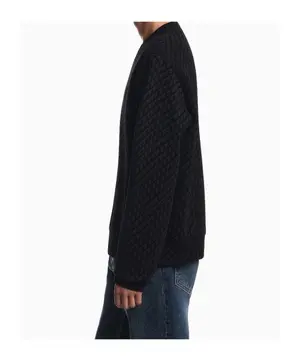 Emporio Armani Monogram-pattern Crew-neck Sweater