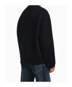 Emporio Armani Monogram-pattern Crew-neck Sweater
