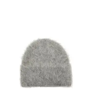 TOTEME Folded-edge Knitted Beanie - Grey
