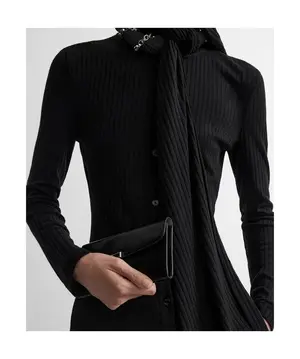 TOTEME Knitted Scarf-detail Shirt