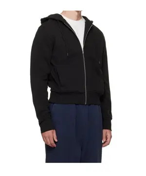 ENTIRE STUDIOS Slim Zip Up Hoodie - Black
