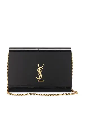 Saint Laurent Vicky Minaudiere Bag In Black