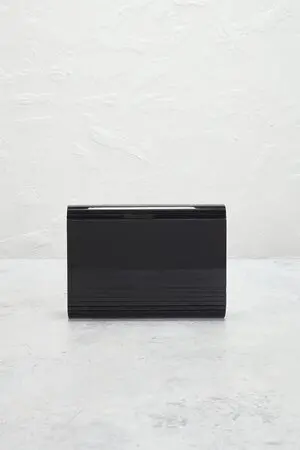 Saint Laurent Vicky Minaudiere Bag In Black