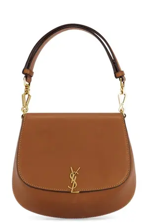 Saint Laurent Mini Top Handle Bag In Brown