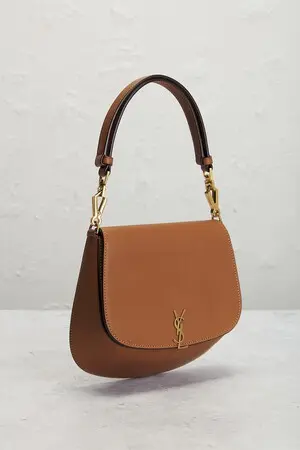 Saint Laurent Mini Top Handle Bag In Brown