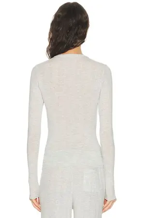 NEGATIVE UNDERWEAR Whipped Henley Top In Grey