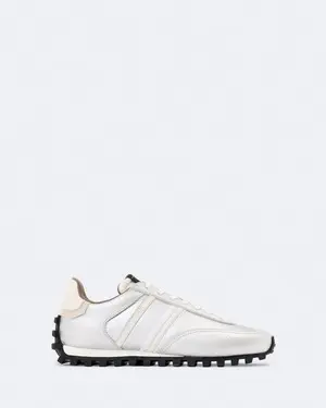ALLSAINTS Robin Nylon And Suede Runner Sneakers - Silver/grey