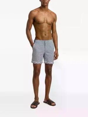 Orlebar Brown Bulldog Geometric-print Swim Shorts - Blue