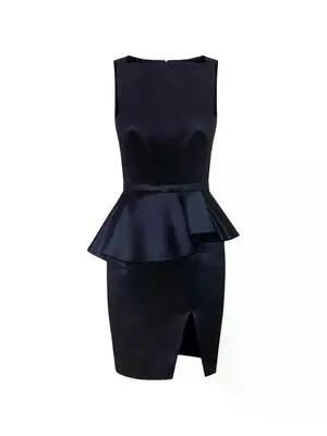 Elisabetta Franchi Peplum-waist Slit-detail Dress - Blue