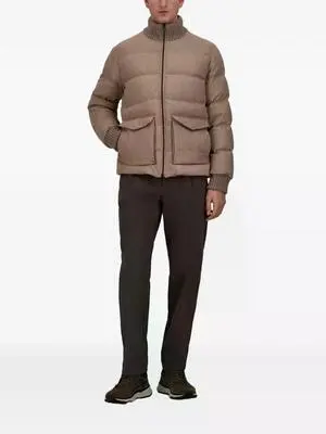 Herno Quilted Wool-tweed Bomber Jacket