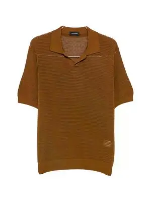 Tagliatore Finlay Crochet T-shirt - Brown