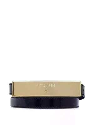 Patrizia Pepe Logo-plaque Leather Belt - Black
