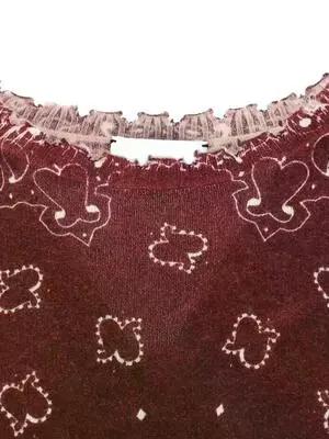 KUJTEN Bandana-print Distressed Sweater
