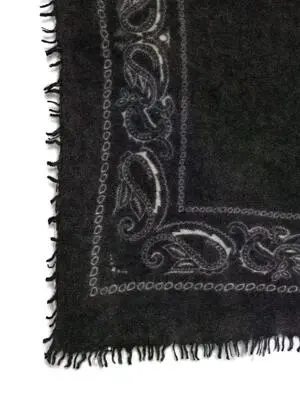 LISKA Feli Paisley-print Fringed Scarf
