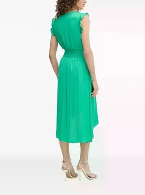 MORGAN Ruffled-sleeve Smocked-waist Dress