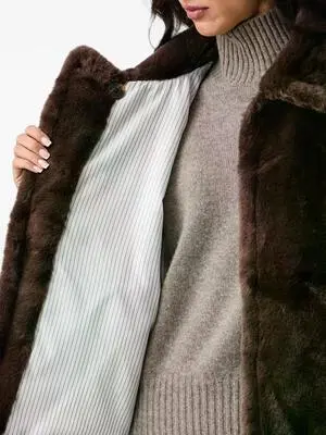 Dkny Faux-fur Short-sleeve Jacket