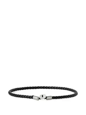 RODERER Mario Woven Leather Bracelet - Black
