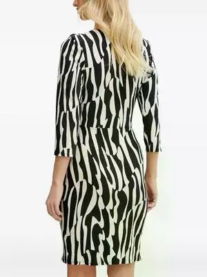 MORGAN Ralma Abstract-print Wrap-style Midi Dress