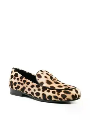 Tory Burch Lock Leopard-print Loafers