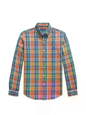 Polo Ralph Lauren Custom Fit Plaid Double-faced Shirt - Orange