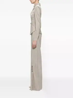 NISSA Pinstripe Wide-leg Trousers