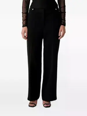 Dkny Logo-button Wide-leg Trousers